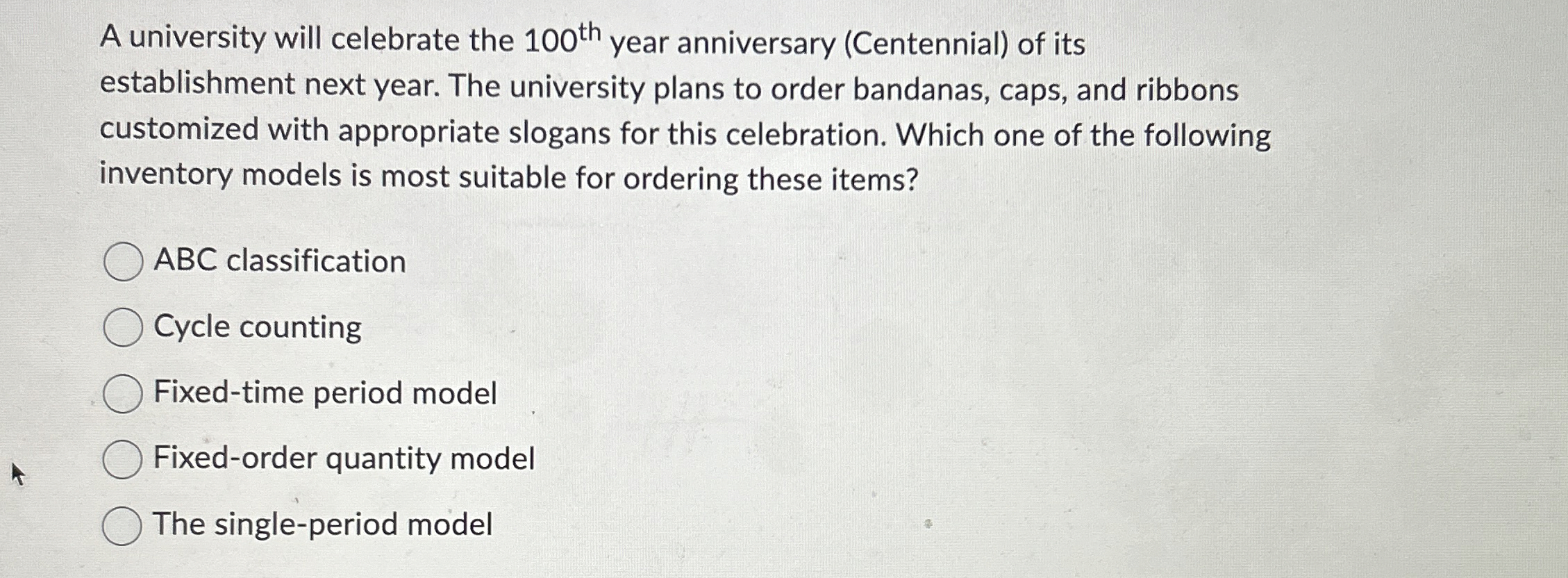 Solved A university will celebrate the 100th ﻿year | Chegg.com