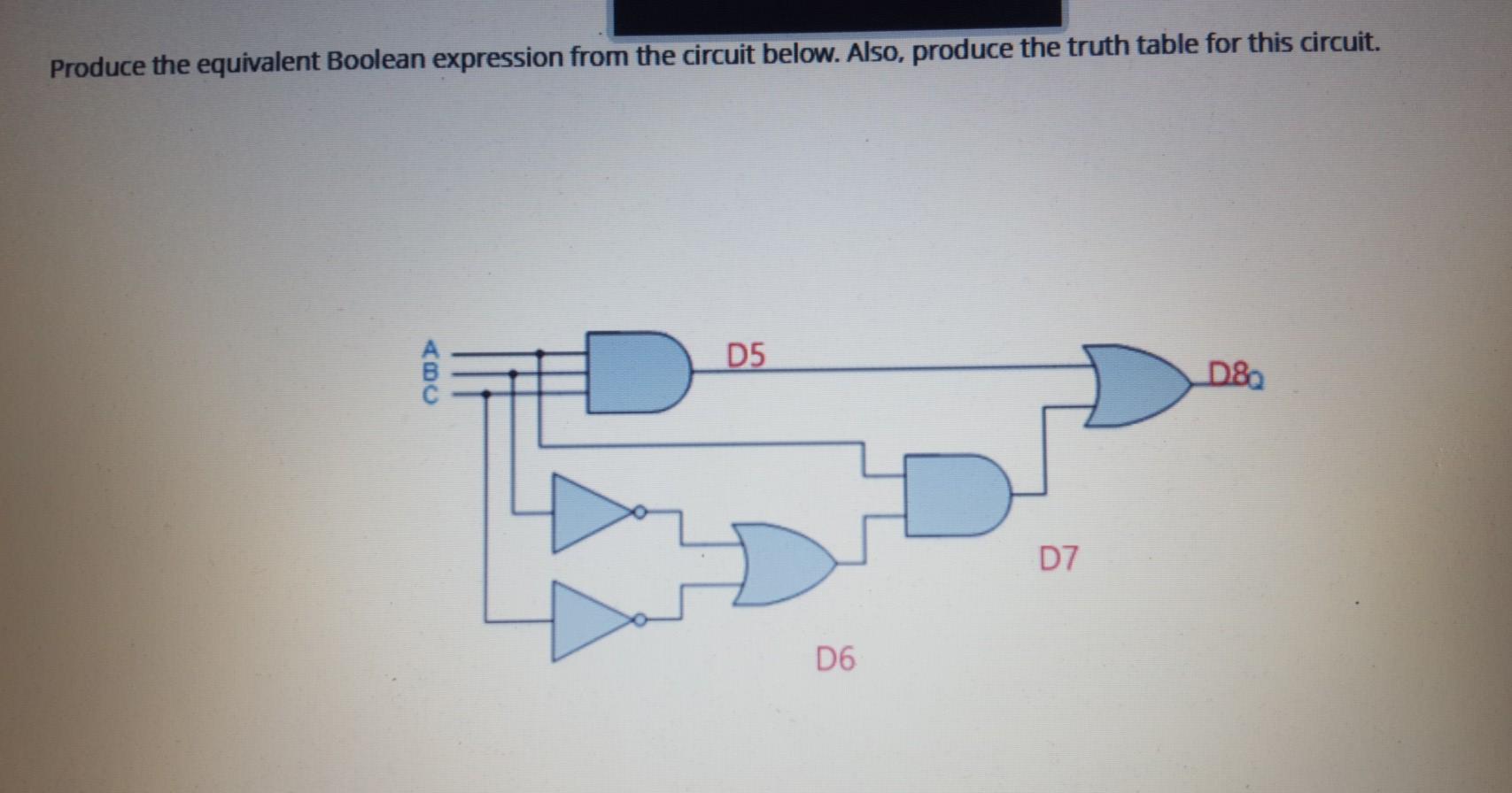 Solved Produce the equivalent Boolean expression from the | Chegg.com