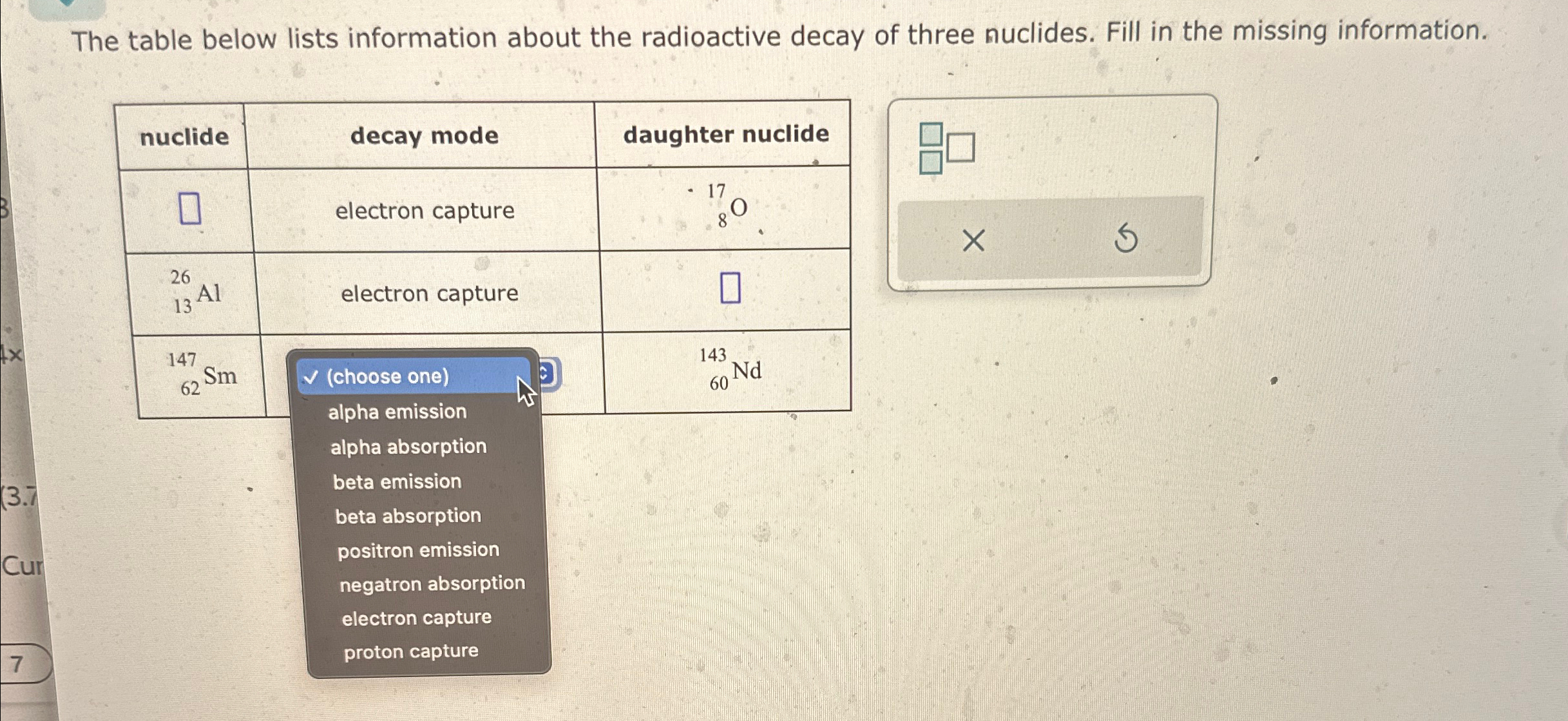 Solved The table below lists information about the | Chegg.com