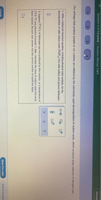 Solved Question 4 of 4 ( point) Question Attempt: 1 of 1 | Chegg.com