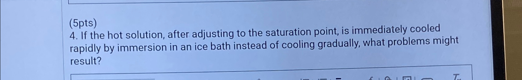 Solved (5pts)4. ﻿If the hot solution, after adjusting to the | Chegg.com