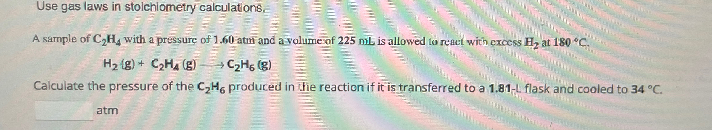 Solved Use gas laws in stoichiometry calculations.A sample | Chegg.com