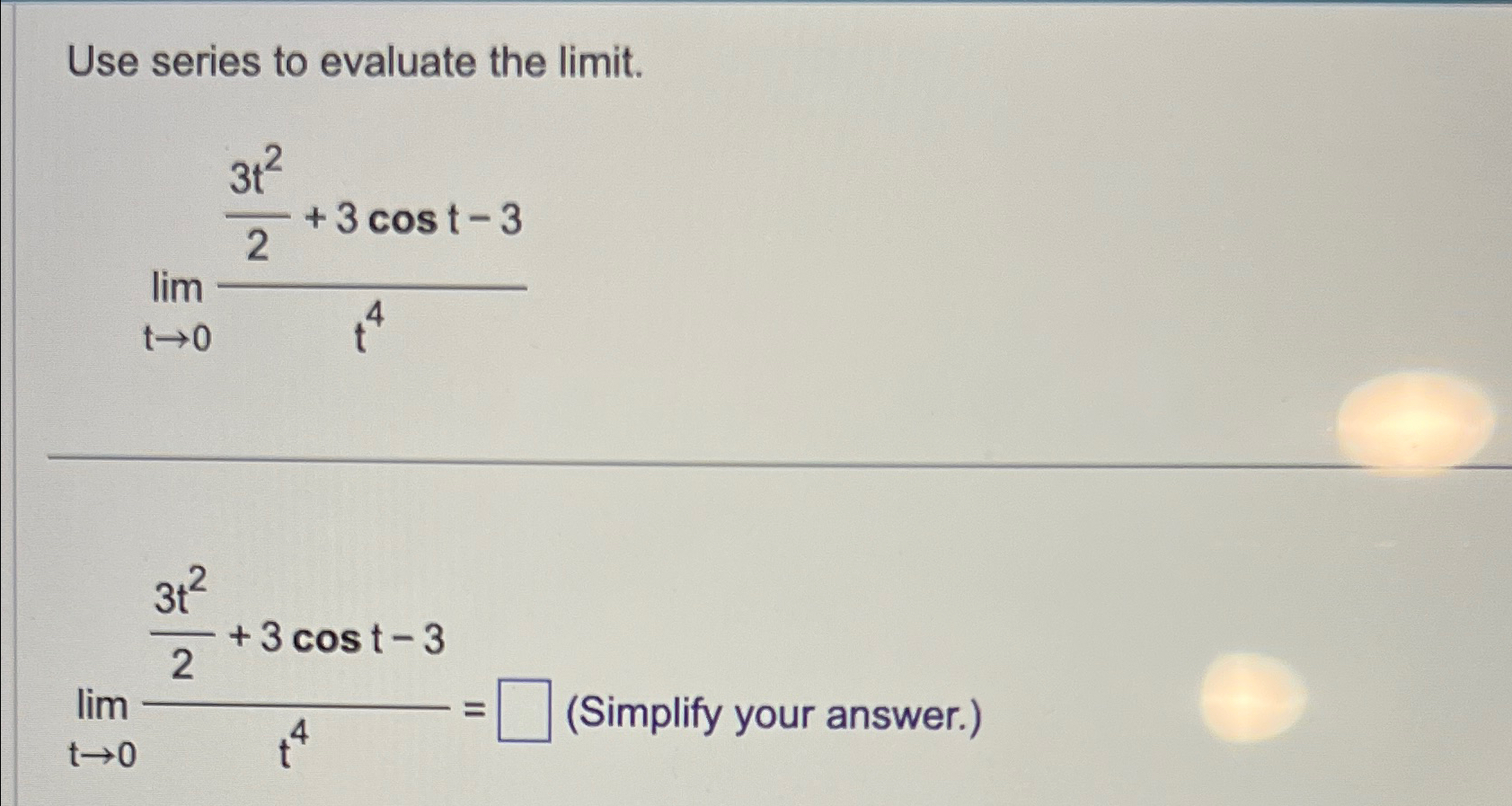 Solved Use series to evaluate the | Chegg.com