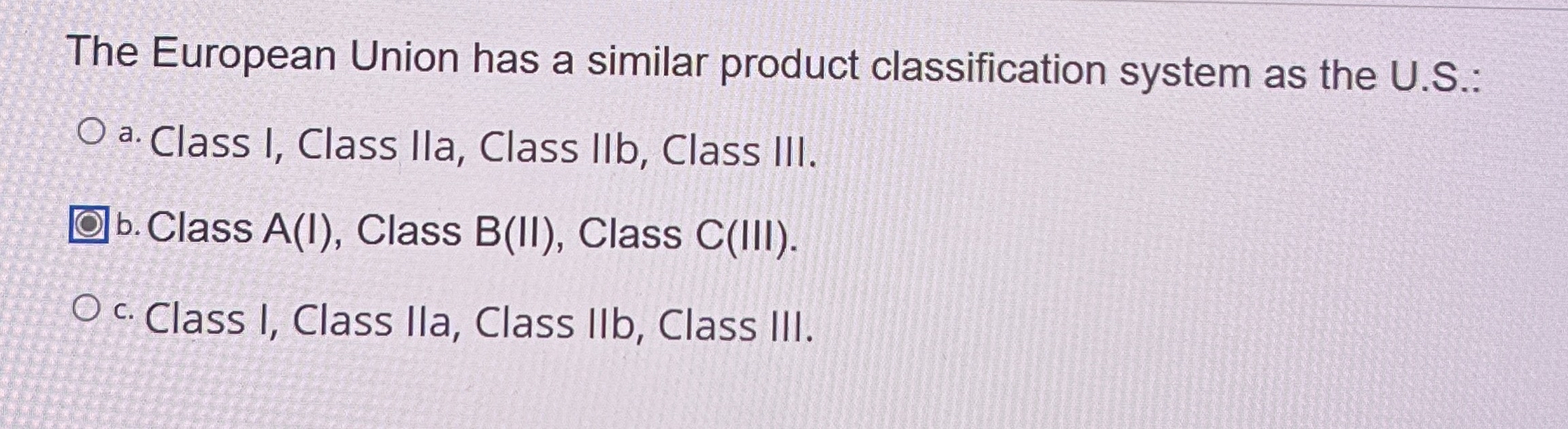 Solved The European Union has a similar product | Chegg.com