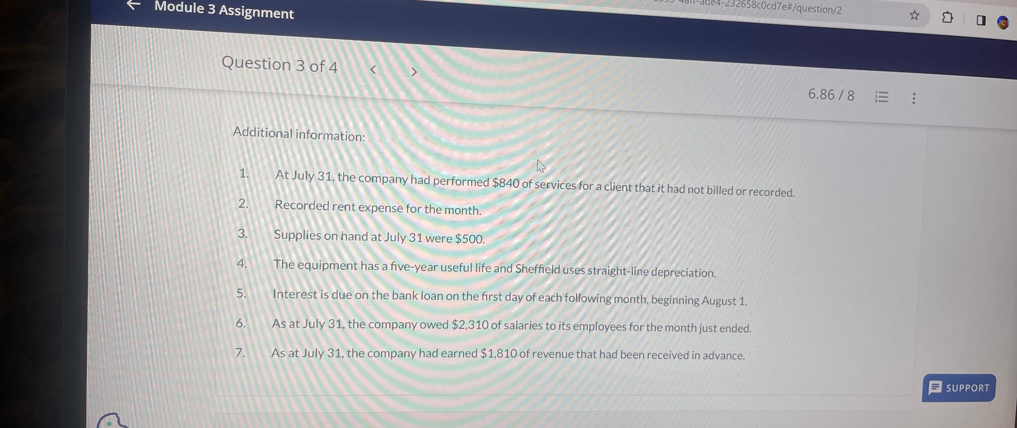 Solved Module 3 ﻿assignment6 868additional Information At