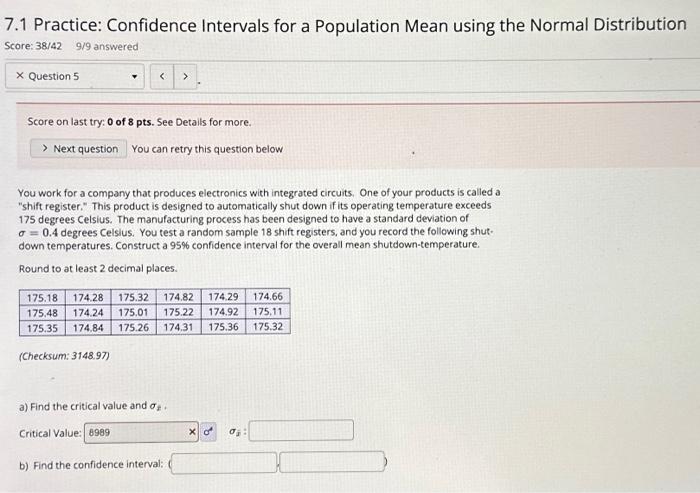 Solved 7.1 Practice: Confidence Intervals for a Population | Chegg.com