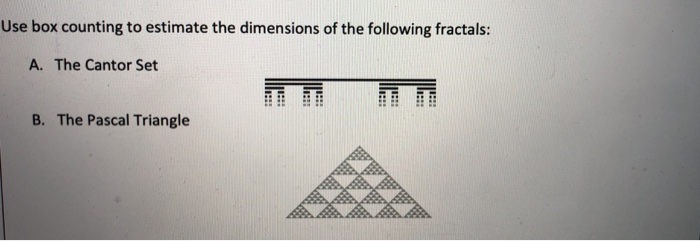 Solved Use box counting to estimate the dimensions of the | Chegg.com