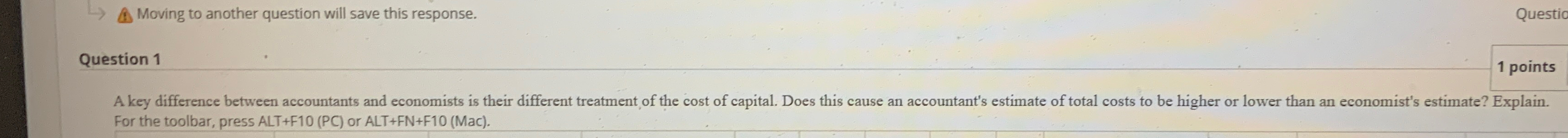 Solved A key differenceMoving to another question will save | Chegg.com