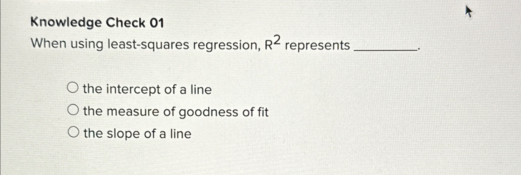 Solved Knowledge Check 01When using least-squares | Chegg.com