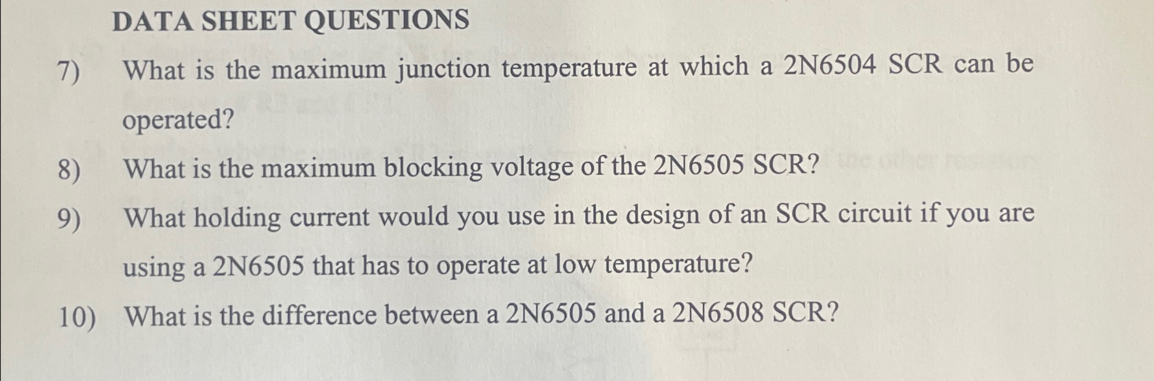 Solved DATA SHEET QUESTIONSWhat is the maximum junction | Chegg.com