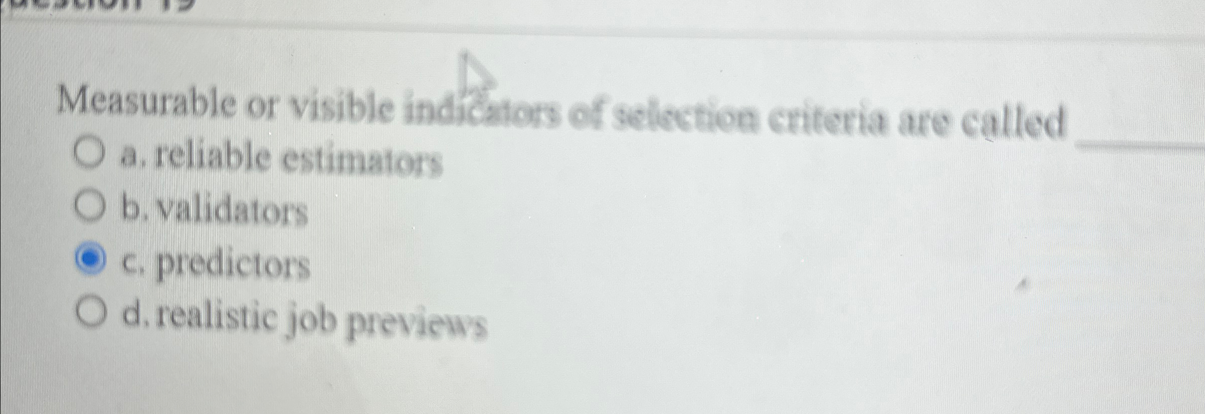 Solved Measurable or visible indicators of selection | Chegg.com