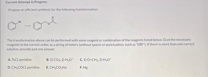 Solved Current Attempt in Progress Propose an efficient | Chegg.com