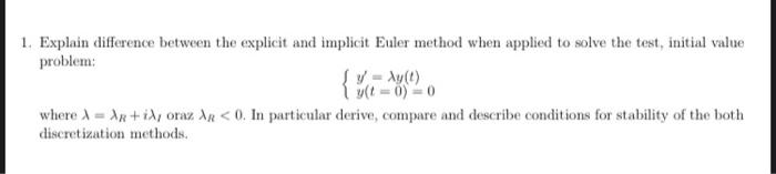 Solved 1. Explain difference between the explicit and | Chegg.com