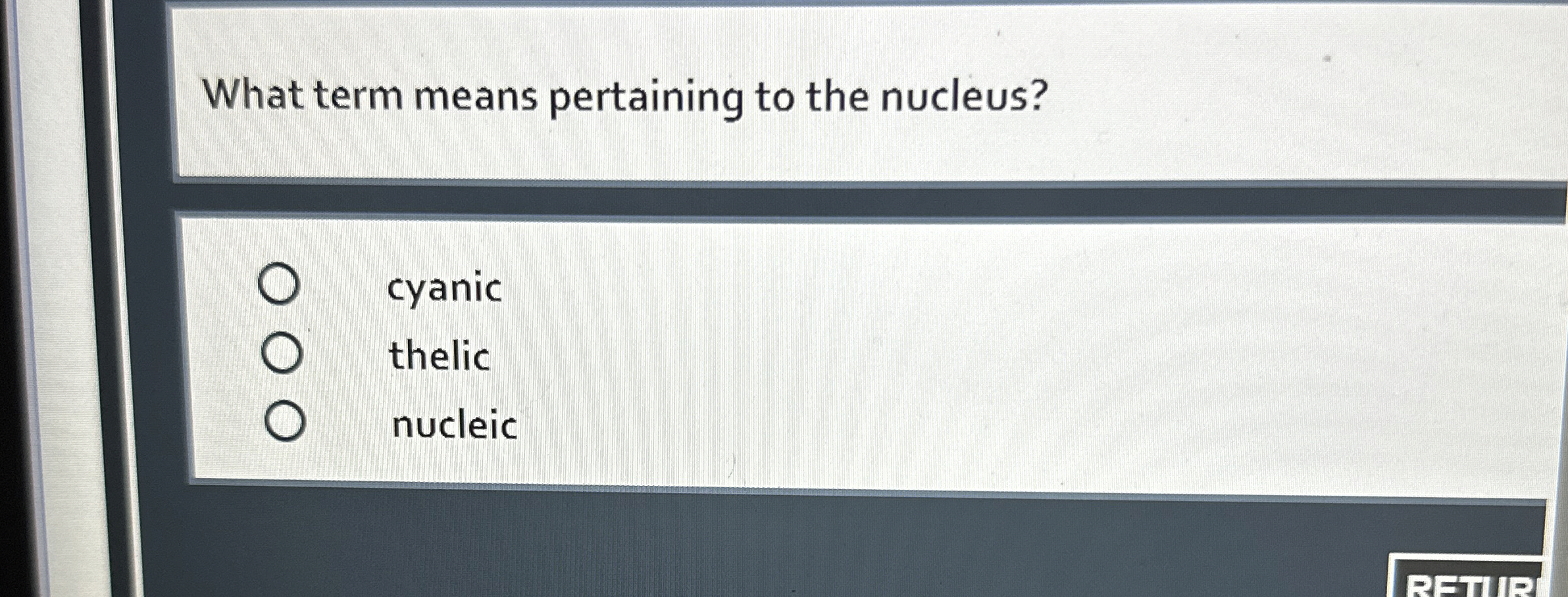Solved What term means pertaining to the | Chegg.com