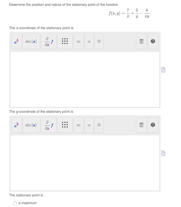 Solved Determine the position and nature of the stationary | Chegg.com