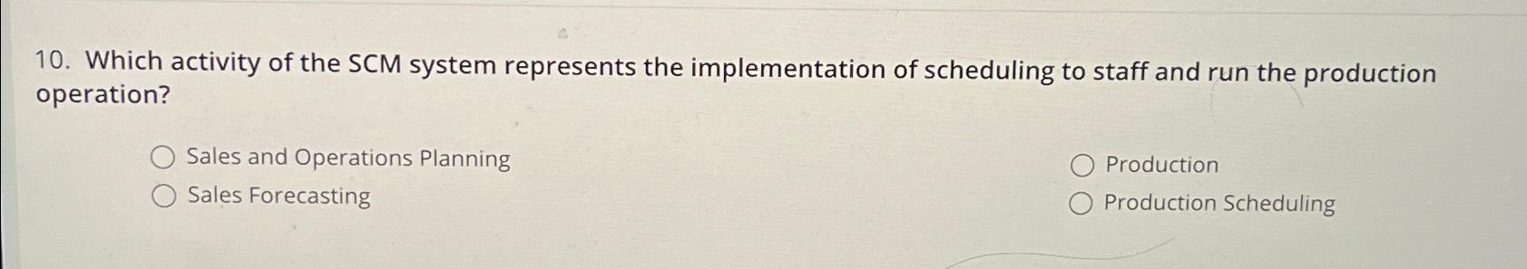 Solved Which activity of the SCM system represents the | Chegg.com