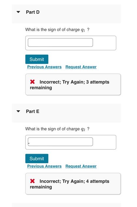 Solved A point charge Q=−500nC and two unknown point | Chegg.com