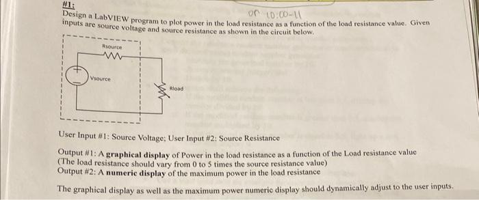 Solved Design a LabVIEW program to plot power in the load | Chegg.com