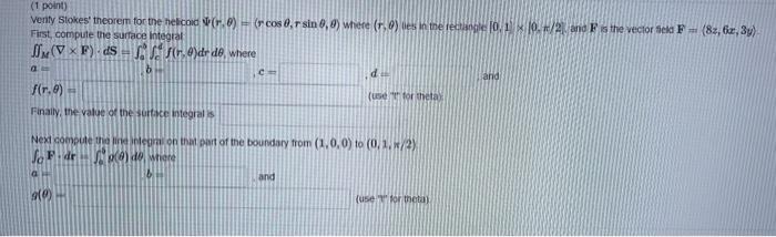 Solved First, compite the surtace integral | Chegg.com
