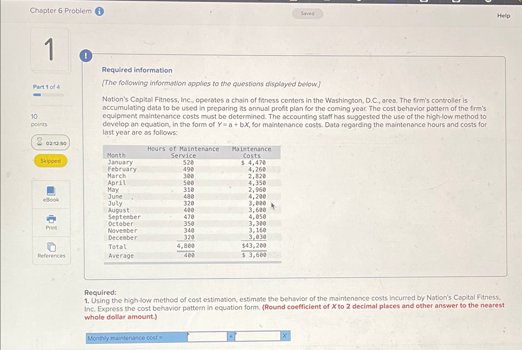 Solved Chapter 6 Problem!Required informationPart 1 of 410 | Chegg.com Solved Chapter 6 Problem!Required informationPart 1 of 410 | Chegg.com