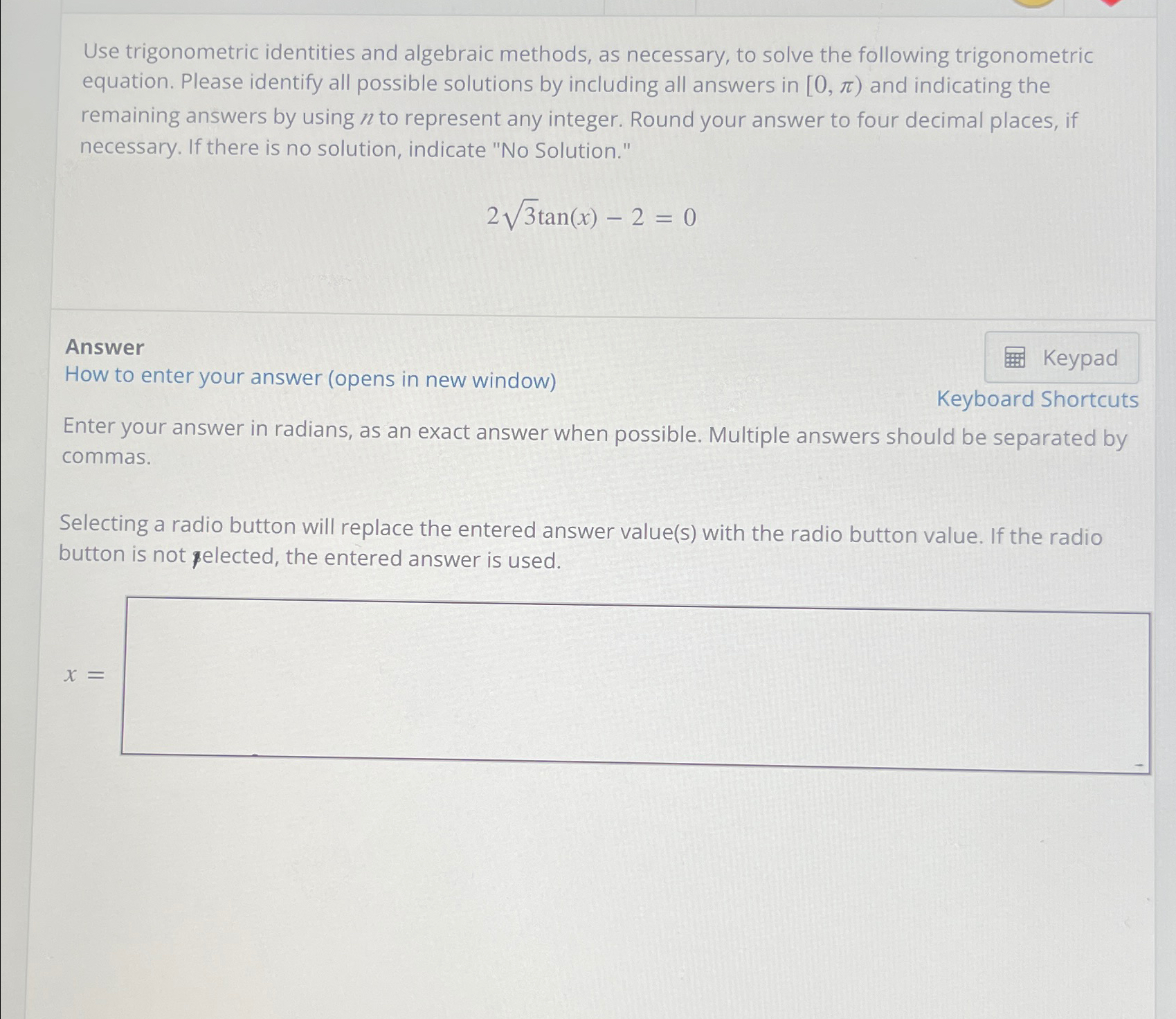 Solved Use trigonometric identities and algebraic methods, | Chegg.com