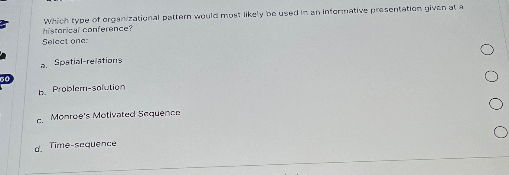 Solved Which type of organizational pattern would most | Chegg.com