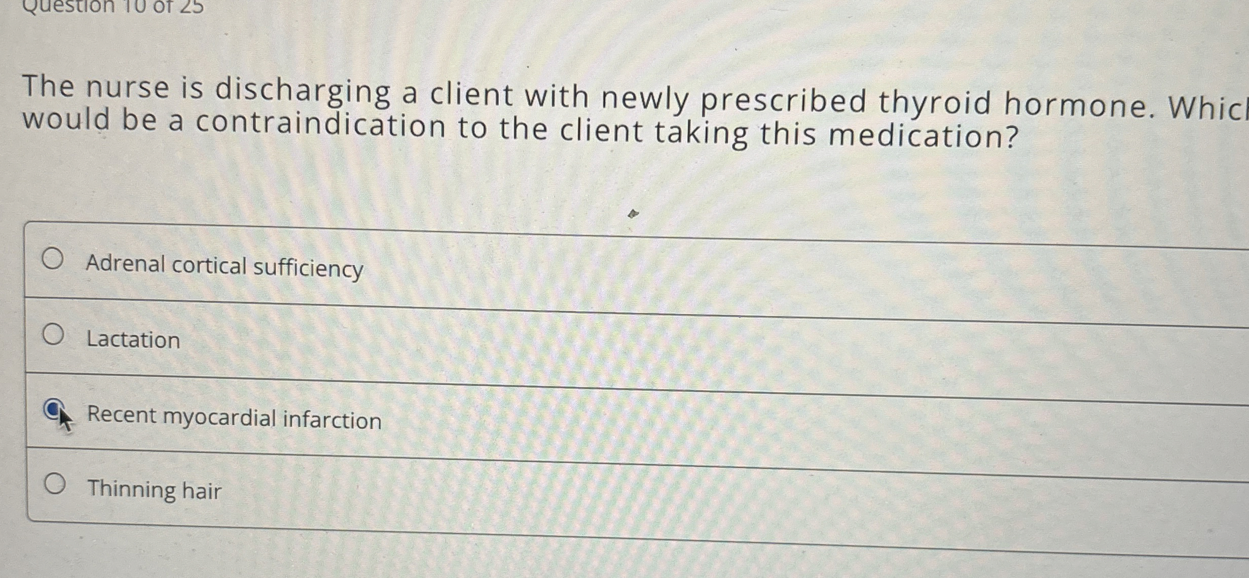 Solved The nurse is discharging a client with newly | Chegg.com