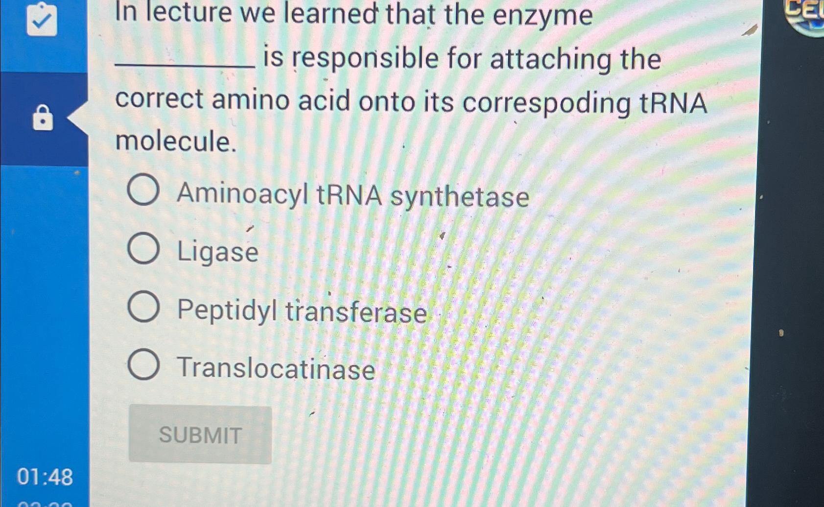 Solved In lecture we learned that the enzyme is responsible | Chegg.com