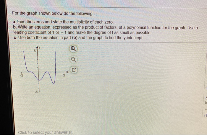 Solved For the graph shown below do the following. a. Find | Chegg.com