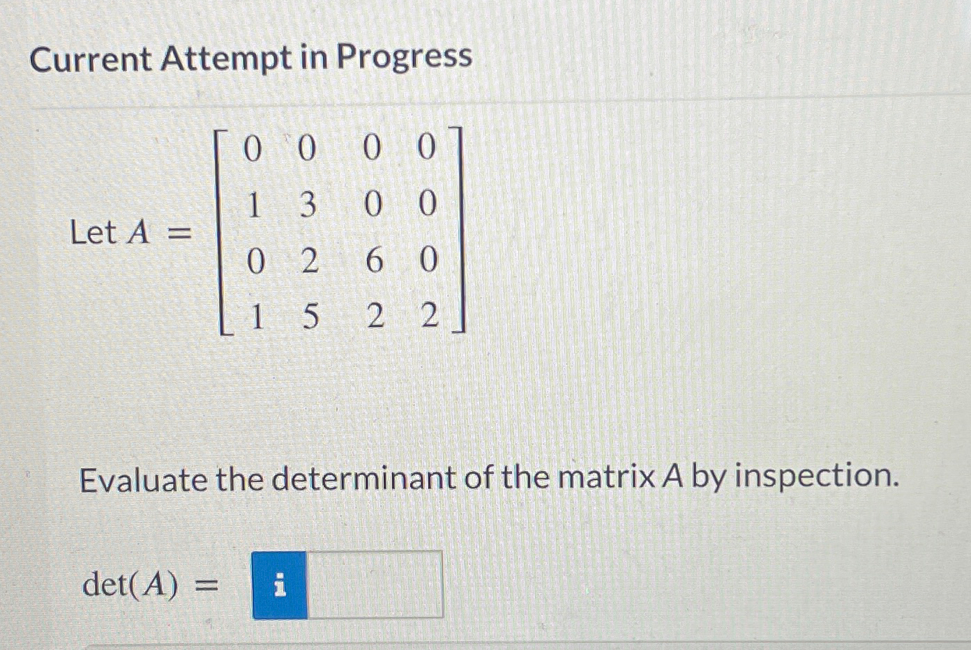 Solved Current Attempt in ProgressLet | Chegg.com