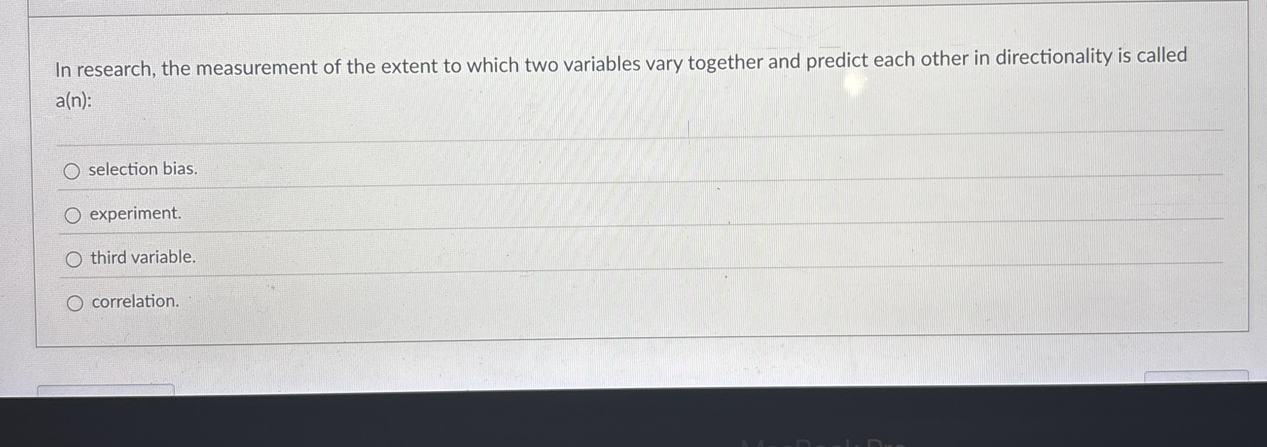 Solved In research, the measurement of the extent to which | Chegg.com