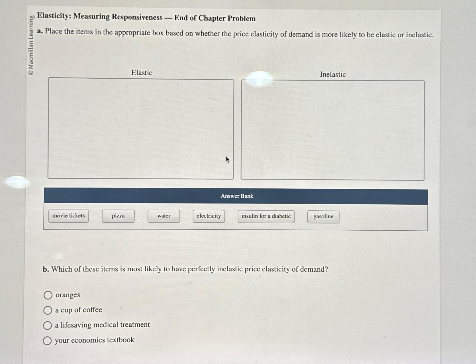 Solved Elasticity: Measuring Responsiveness — ﻿End of | Chegg.com