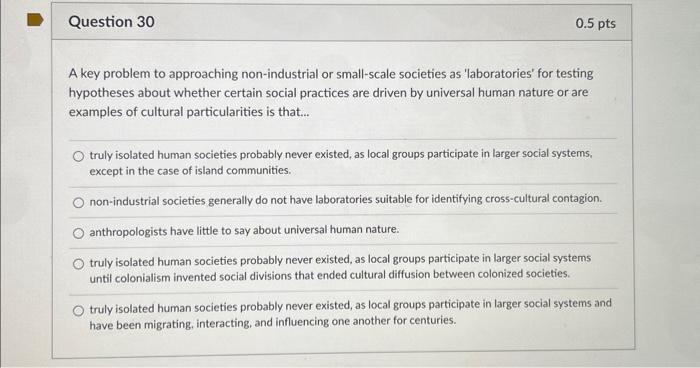A key problem to approaching non-industrial or | Chegg.com