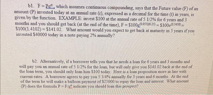 Solved 61. F-Pert, which assumes continuous compounding, | Chegg.com