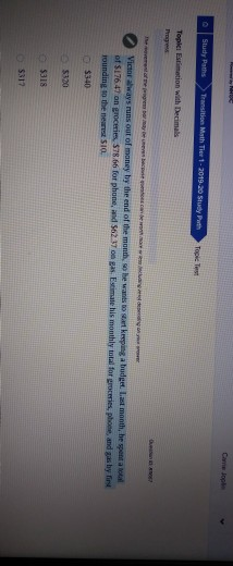 Solved Study Paths Transition Math Tier 1-2019-20 Study Puth | Chegg.com