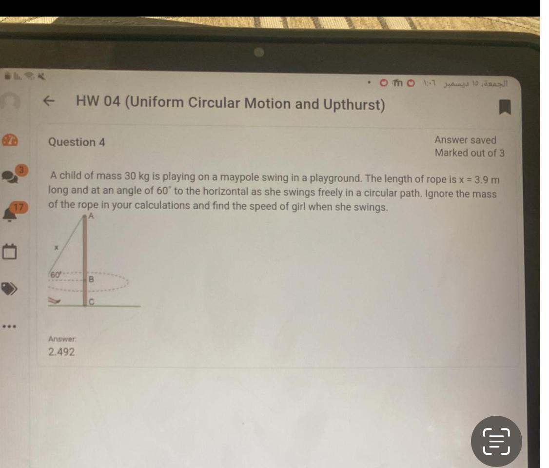 Solved larr HW 04 (Uniform Circular Motion and | Chegg.com