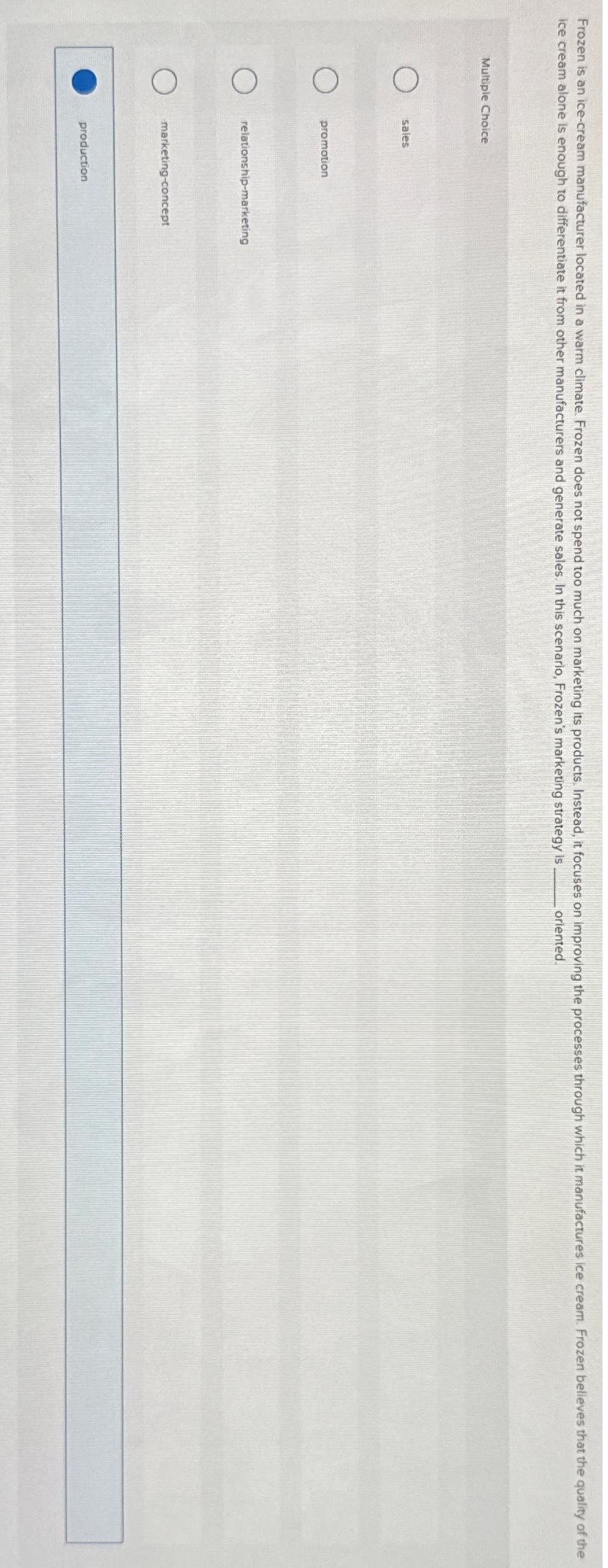 Solved ice cream alone is enough to differentiate it from | Chegg.com