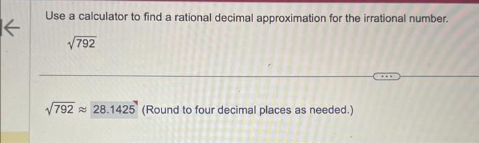 Solved Use a calculator to find a rational decimal | Chegg.com