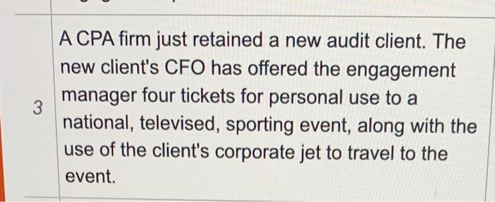 Solved A CPA firm just retained a new audit client. The new | Chegg.com