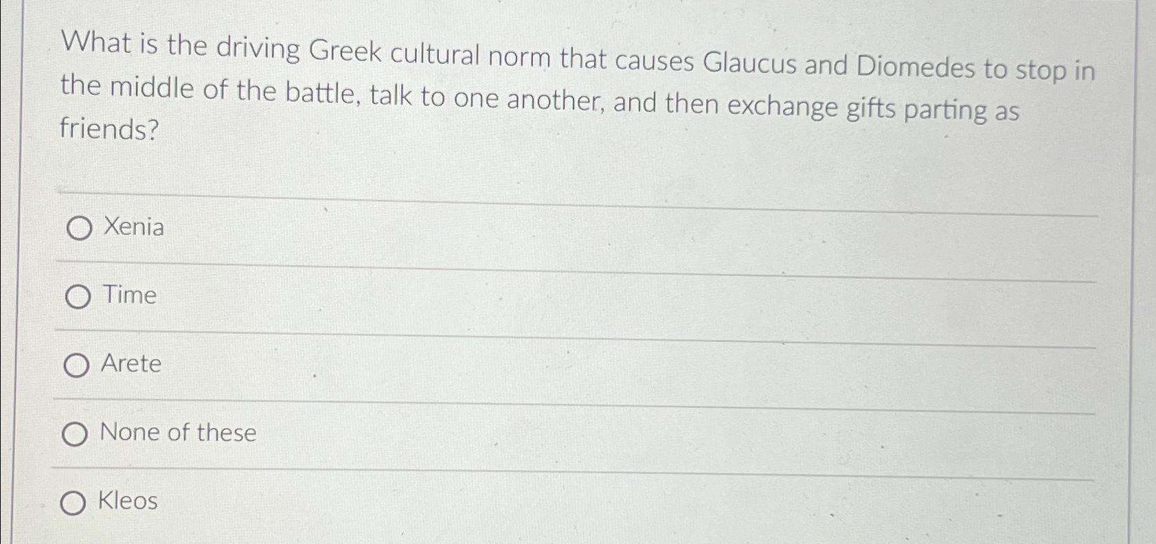 Solved What is the driving Greek cultural norm that causes | Chegg.com