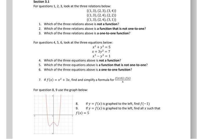 Solved Section 3 1 For Questions 1 2 3 Look At The Three