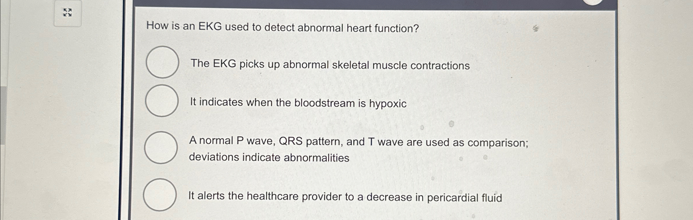 Solved How is an EKG used to detect abnormal heart | Chegg.com