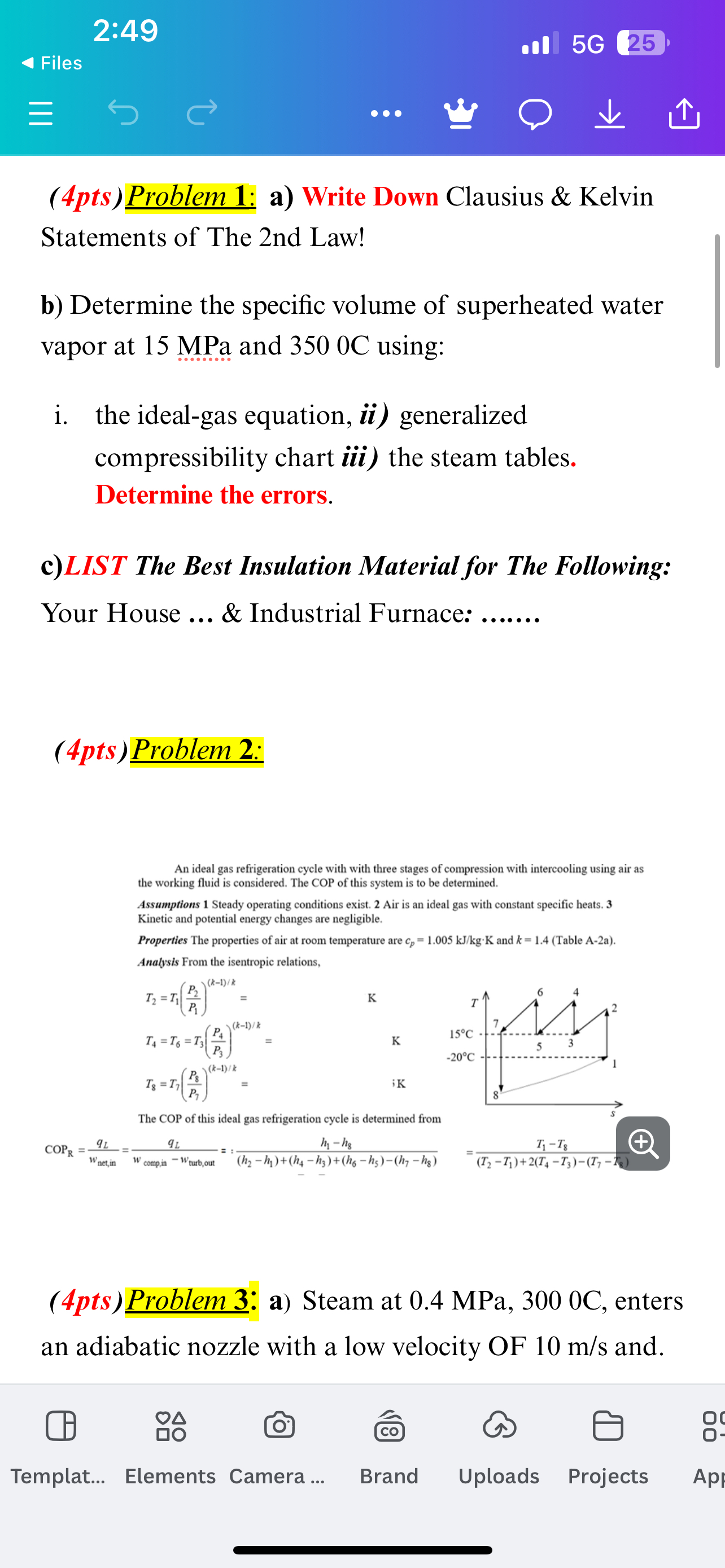 Solved Steps for Files5G25(4pts) ﻿Problem 1: a) ﻿Write Down | Chegg.com