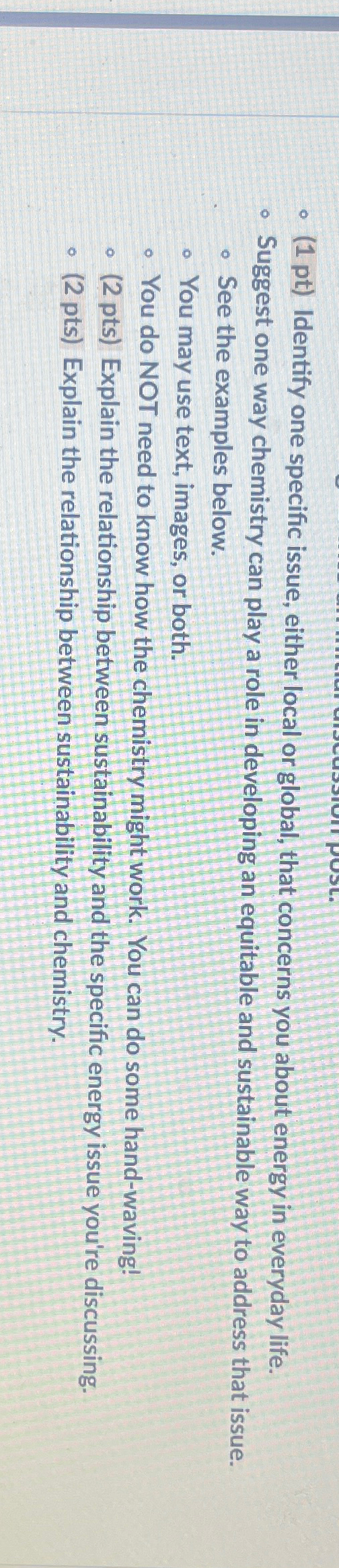 Solved (1 ﻿pt) ﻿Identify one specific issue, either local or | Chegg.com