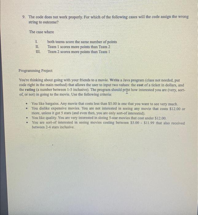 Solved Consider the following code segment. int x= n=0; if | Chegg.com