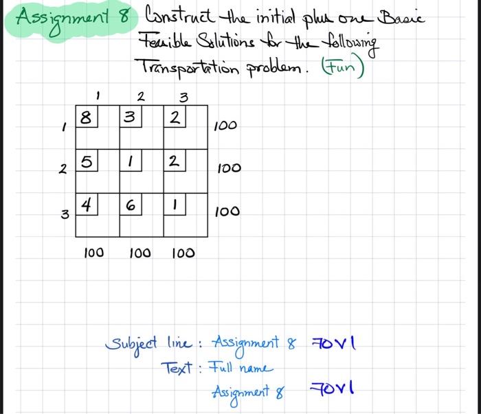 Solved Assignment 8 Construct the initial plus one Basic | Chegg.com