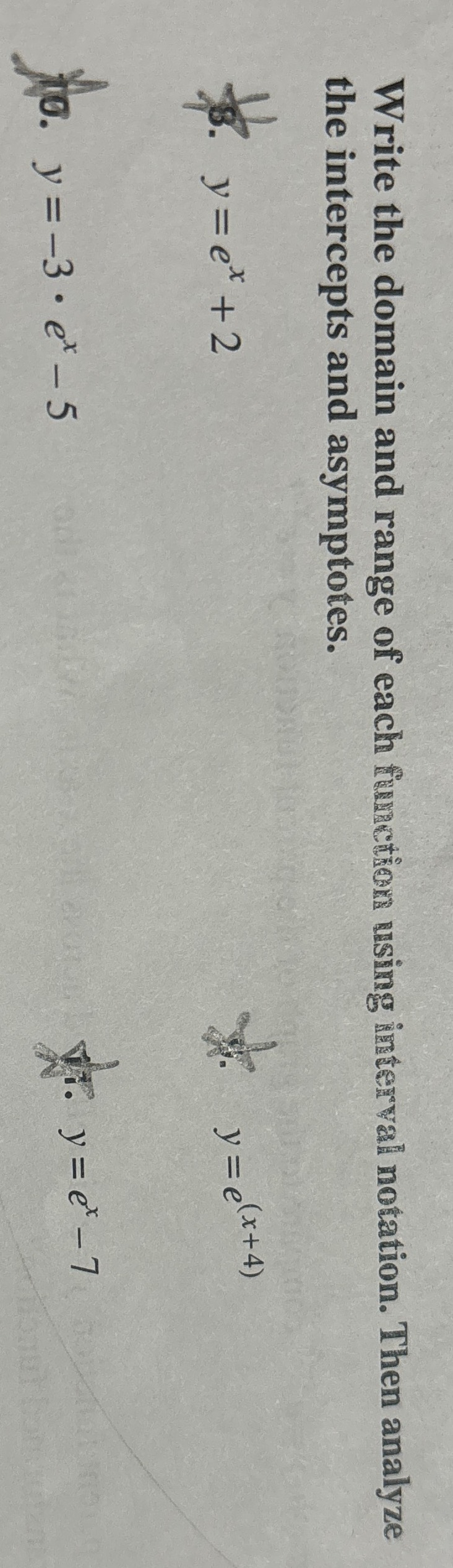 Solved Write the domain and range of each function using | Chegg.com