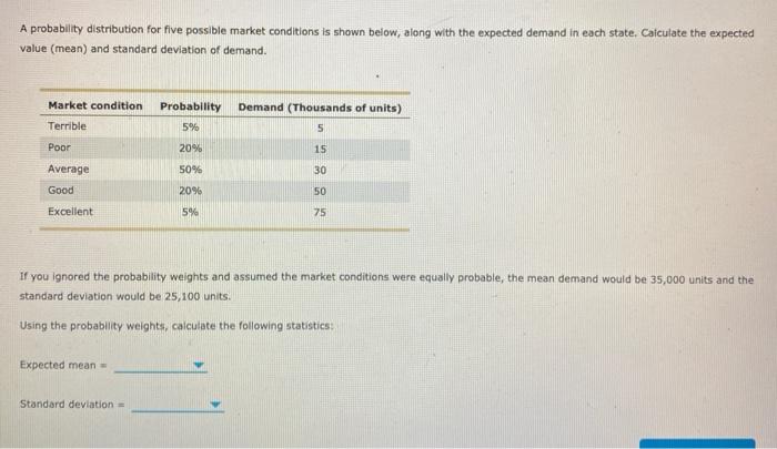 Solved 20. Probability-weighted means and standard | Chegg.com