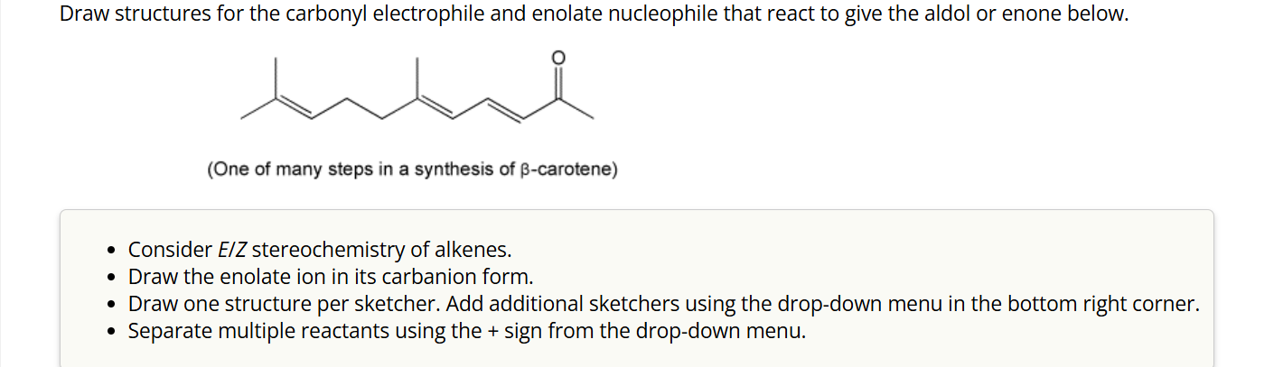 Solved Draw structures for the carbonyl electrophile and | Chegg.com