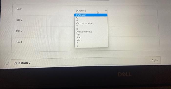 Solved Based on the table below, match the following Boxes: | Chegg.com